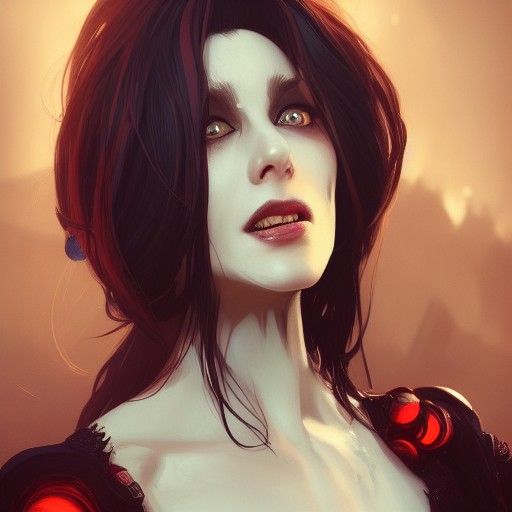 Saddened Vampire Woman - AI Generated Artwork - NightCafe Creator
