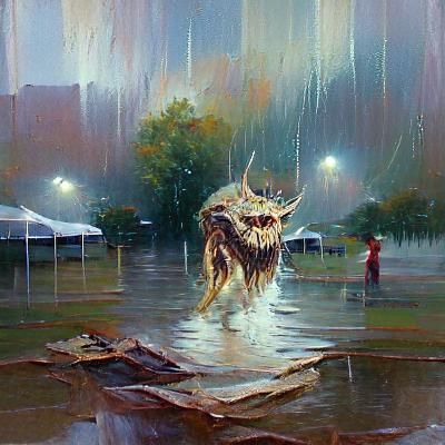 Rain monster - AI Generated Artwork - NightCafe Creator