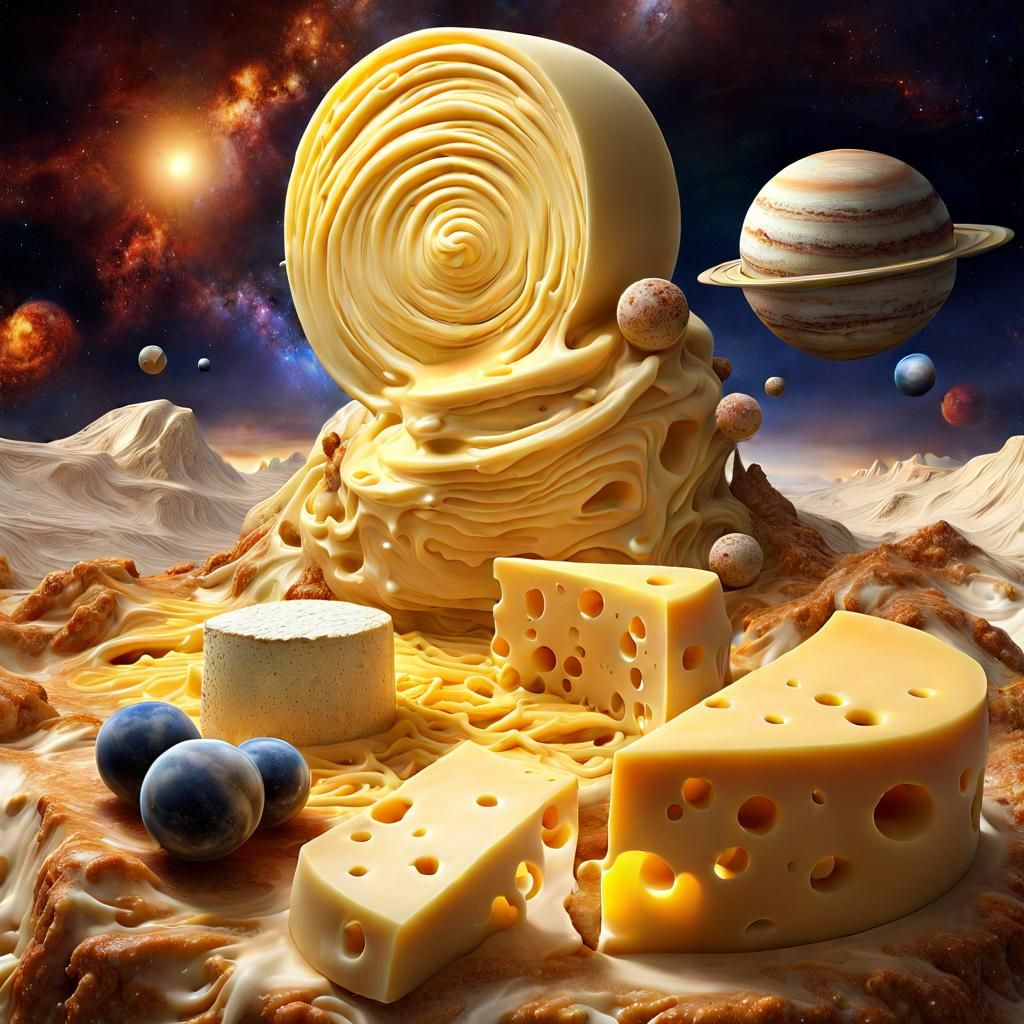 Cosmic Fantasy Cheesescape 4 - AI Generated Artwork - NightCafe Creator