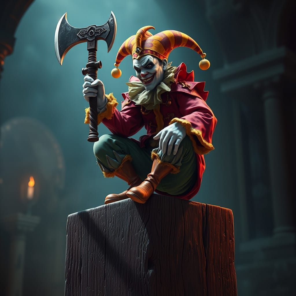 The jester-executioner. - Majestic Jester Confronts Destiny ...
