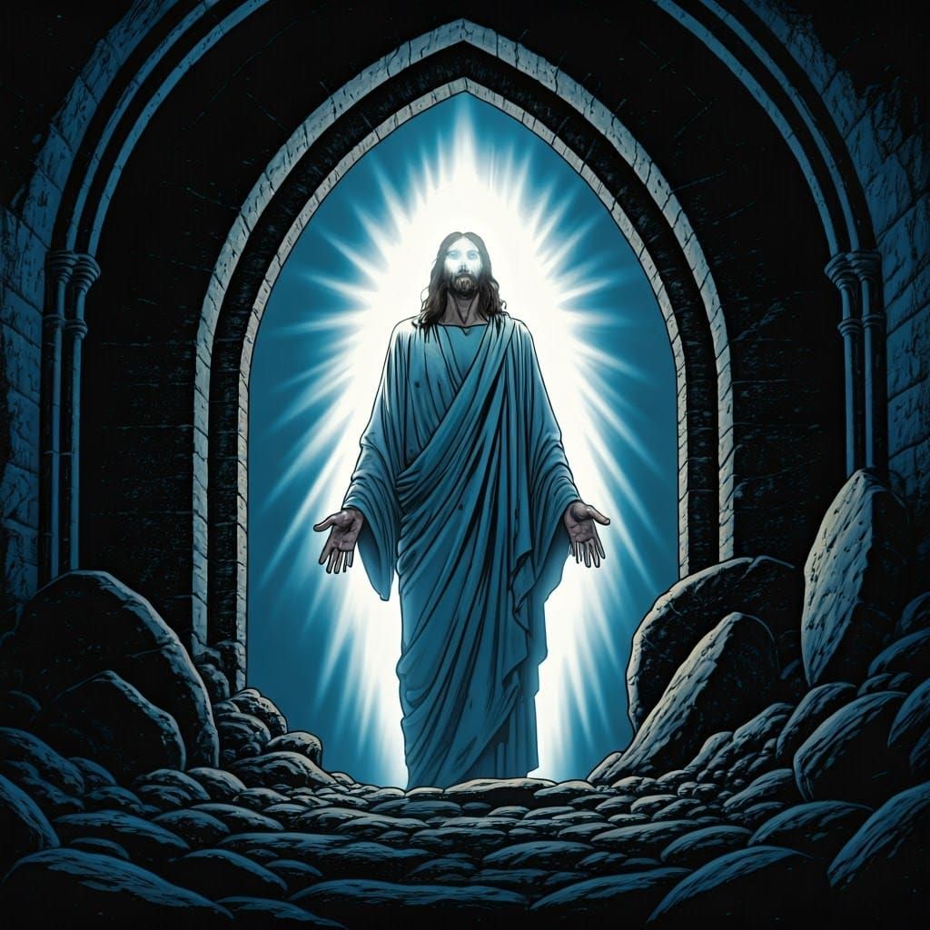 Divine Resurrection in Radiant Glory - AI Art