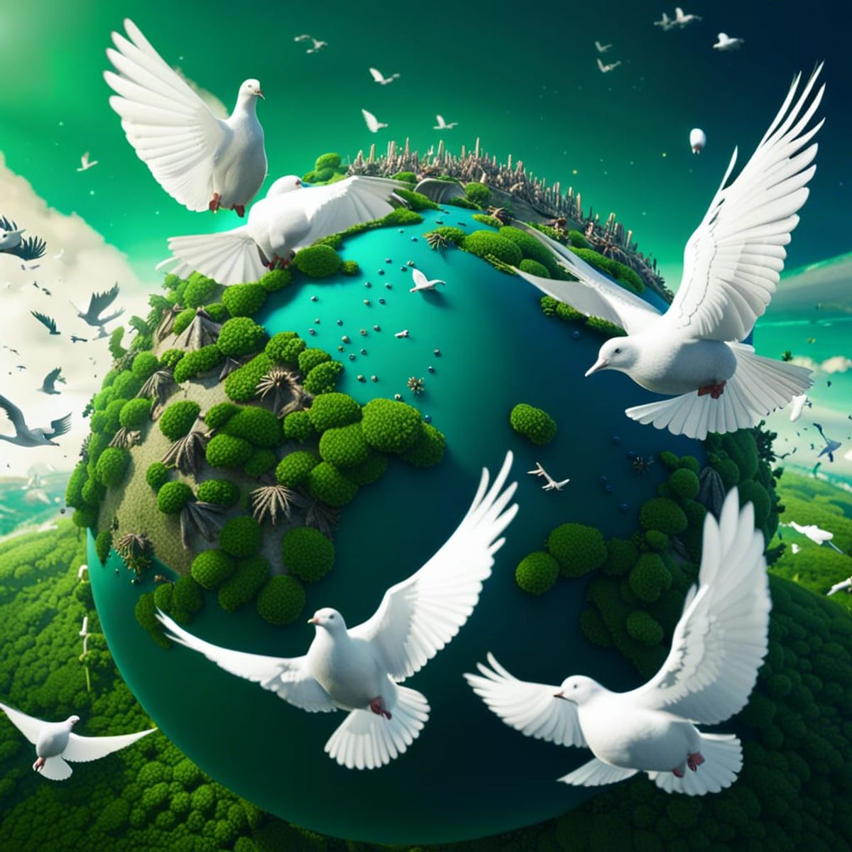 A world of Peace - AI Generated Artwork - NightCafe Creator