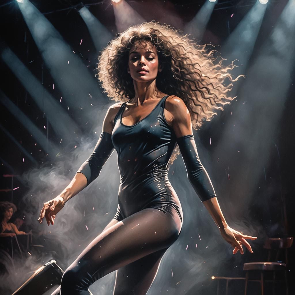 Alex from Flashdance - AI Generated Artwork - NightCafe Creator