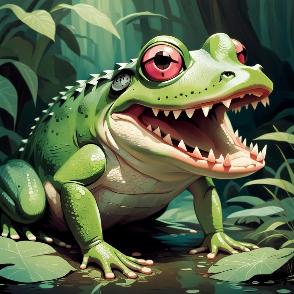 Croakadile - AI Generated Artwork - NightCafe Creator