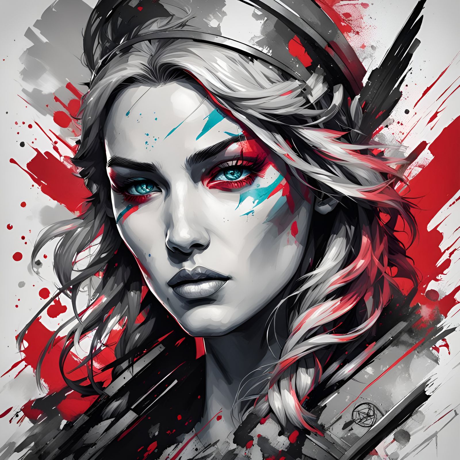 trash polka portrait - AI Generated Artwork - NightCafe Creator