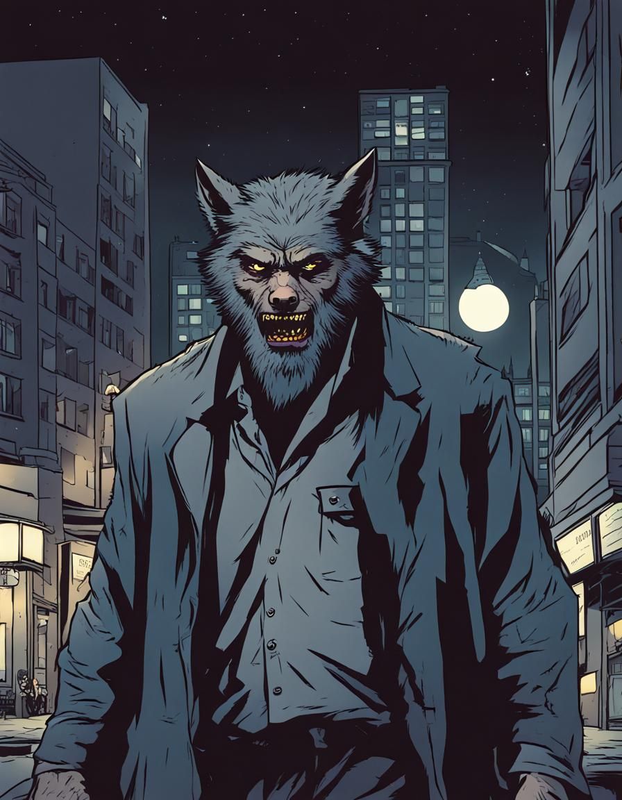 The Wolf Man - AI Generated Artwork - NightCafe Creator