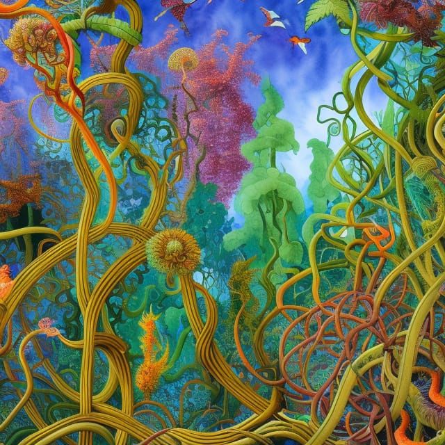 Jungle in an alien world - AI Generated Artwork - NightCafe Creator