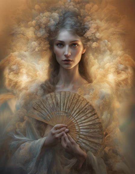 Woman with fan - AI Generated Artwork - NightCafe Creator