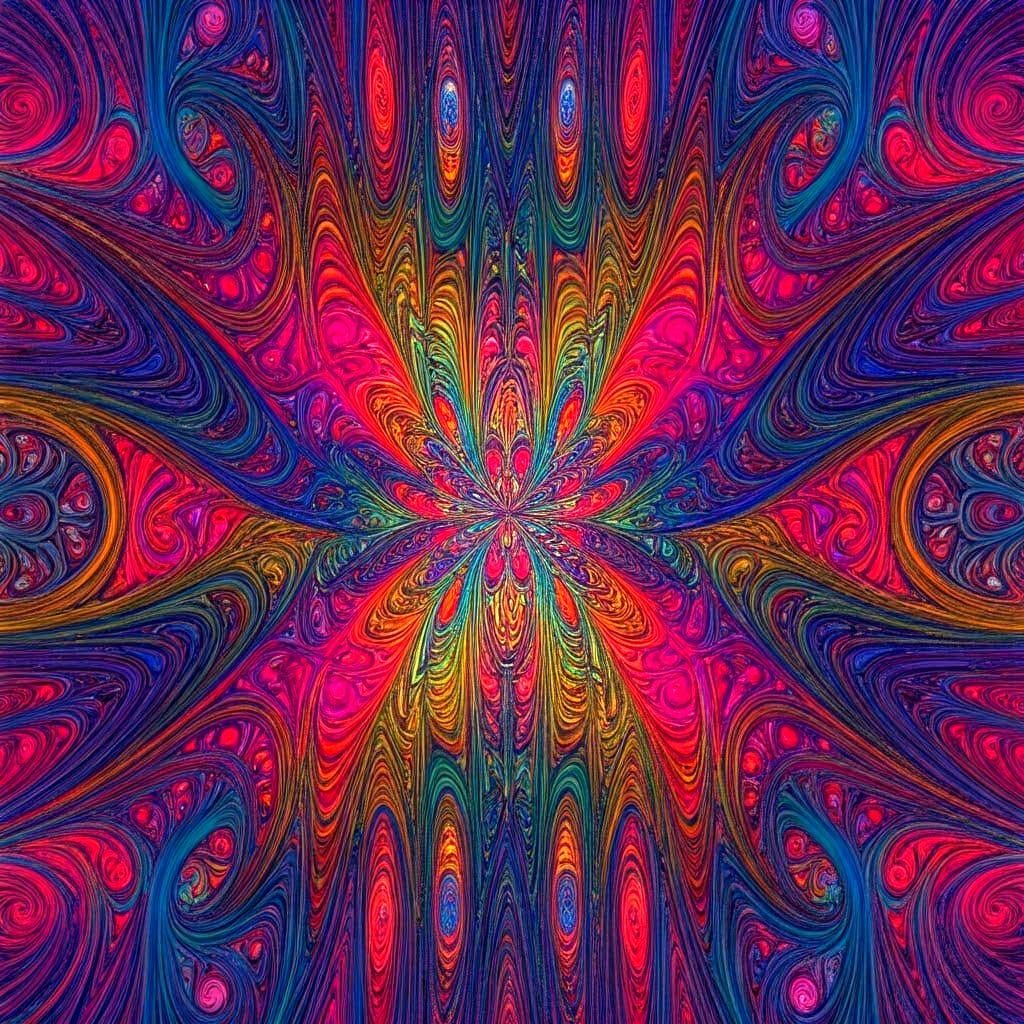 Fractal Tripping (Imagen Fast) III - Vibrant Fractal Artwork...