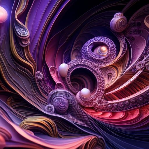 snails polishing their gem encrusted shell kirigami style and paper ...