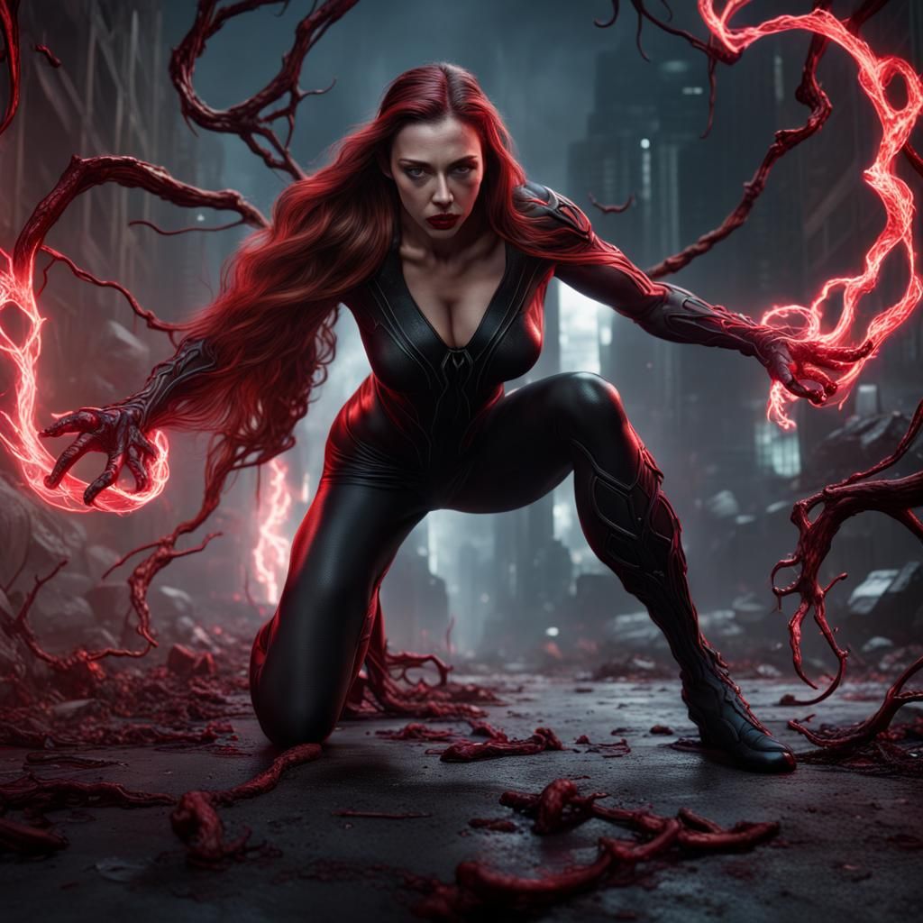 Scarlet witch carnagized - AI Generated Artwork - NightCafe Creator