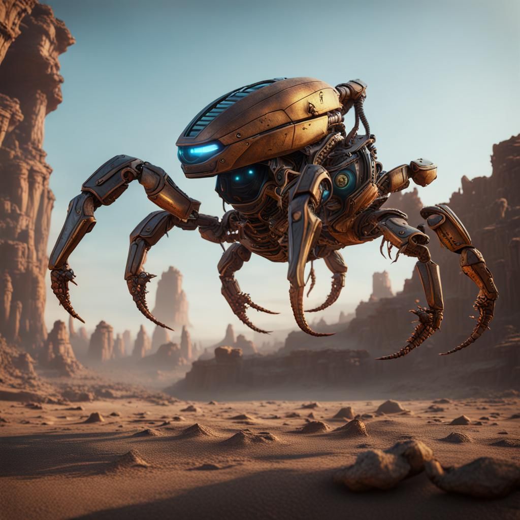 robot hover scorpion overlord: dare to disobey? - AI Generated Artwork ...