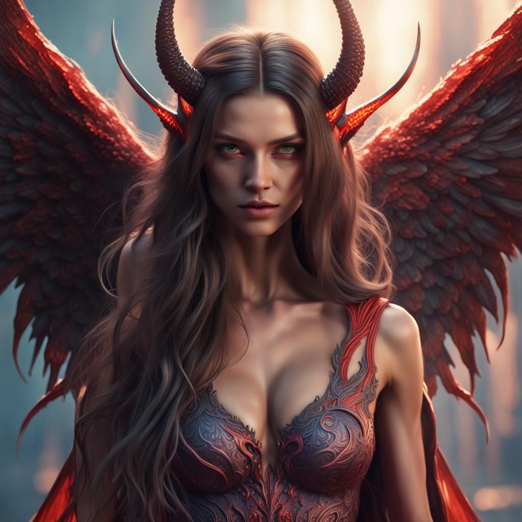 Devil's female - AI Generated Artwork - NightCafe Creator