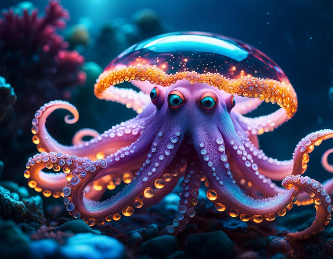Alien octopus - AI Generated Artwork - NightCafe Creator