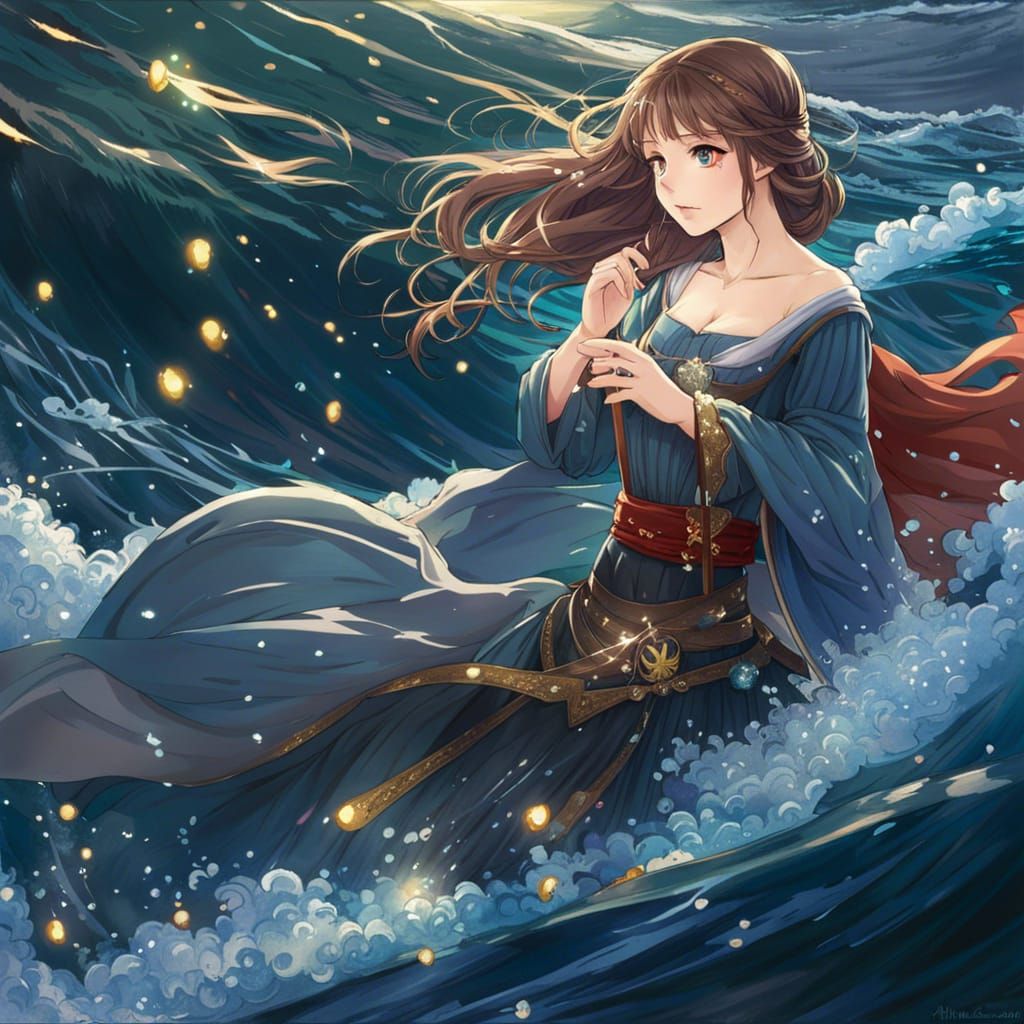 Wizard of the Waves - AI Generated Artwork - NightCafe Creator