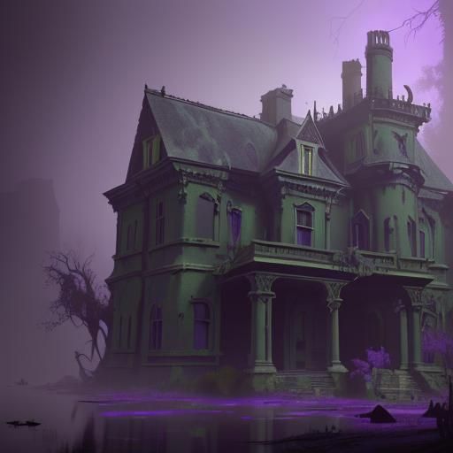decrepit Mansion in swamp - Decrepit Mansion in Swamp: Dark...