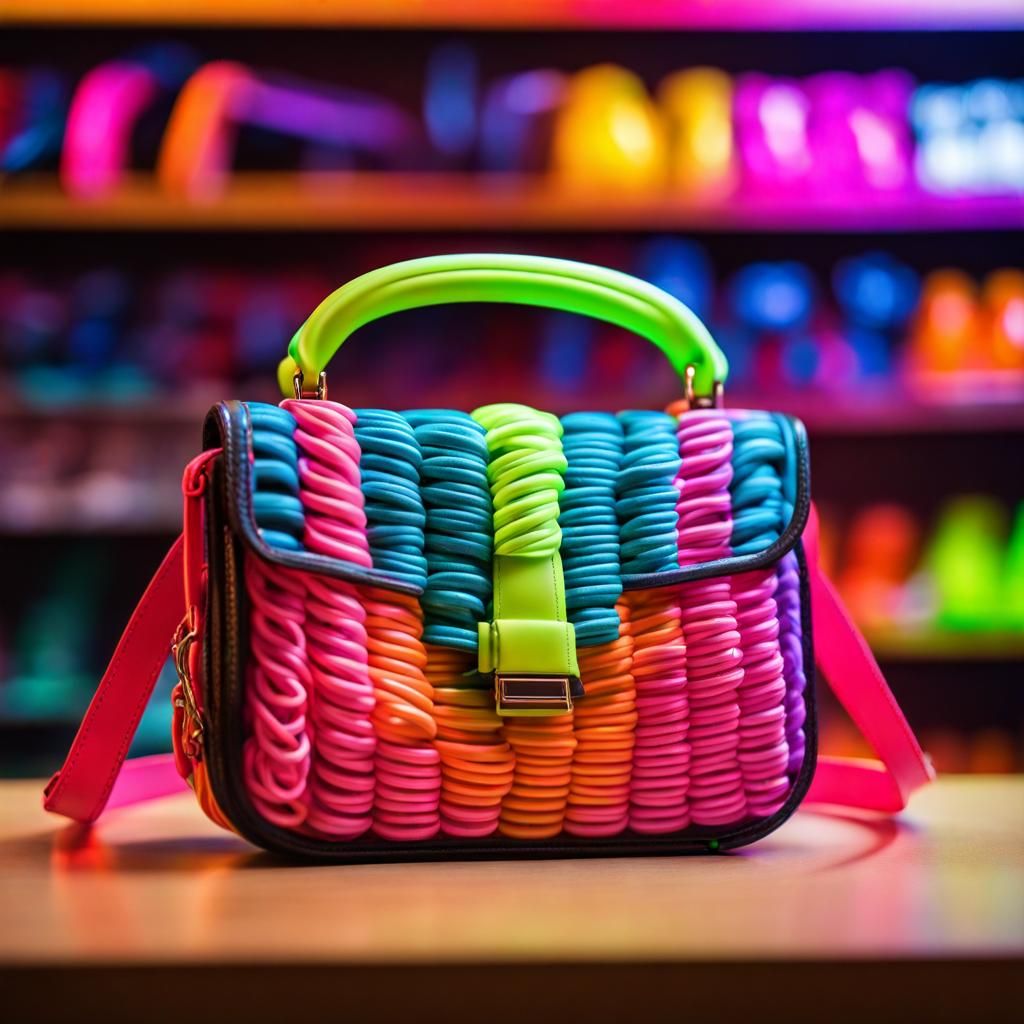 1980s neon handbag - AI Generated Artwork - NightCafe Creator