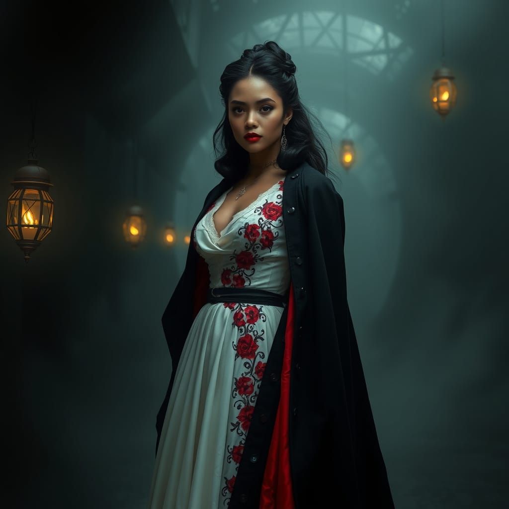 Nicole - Gothic Caribbean Beauty in Victorian Elegance