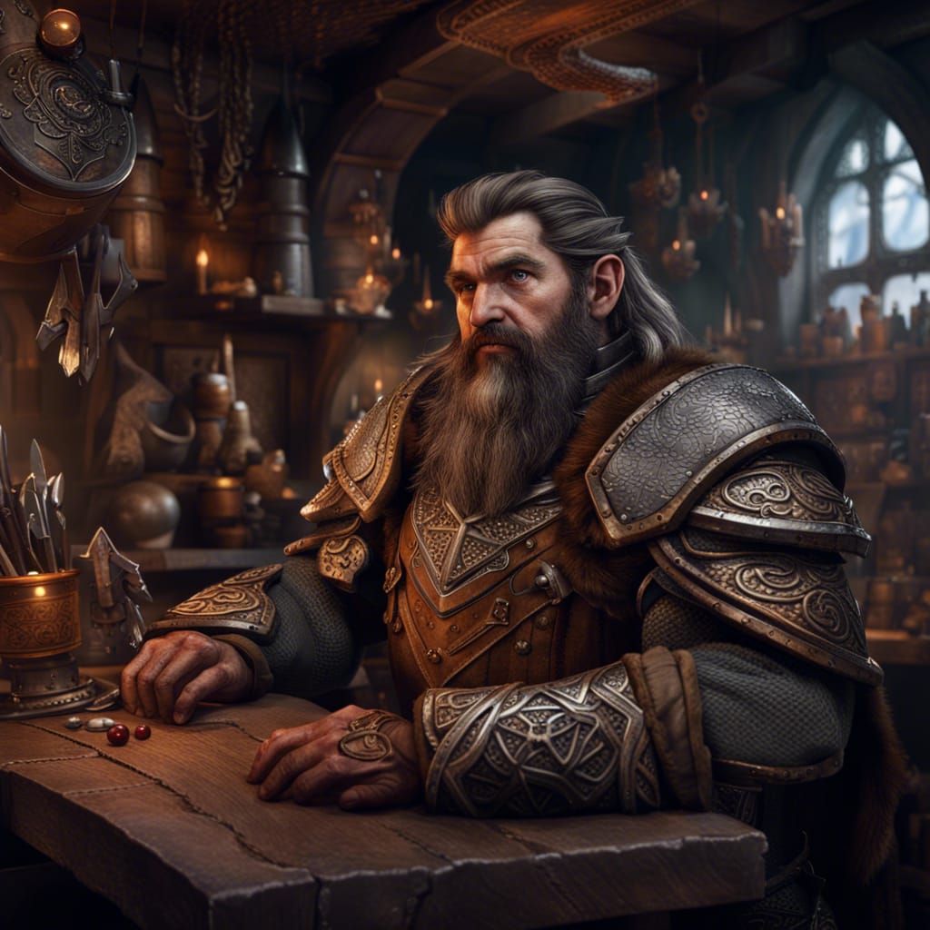 Dwarven Shopkeeper - AI Generated Artwork - NightCafe Creator