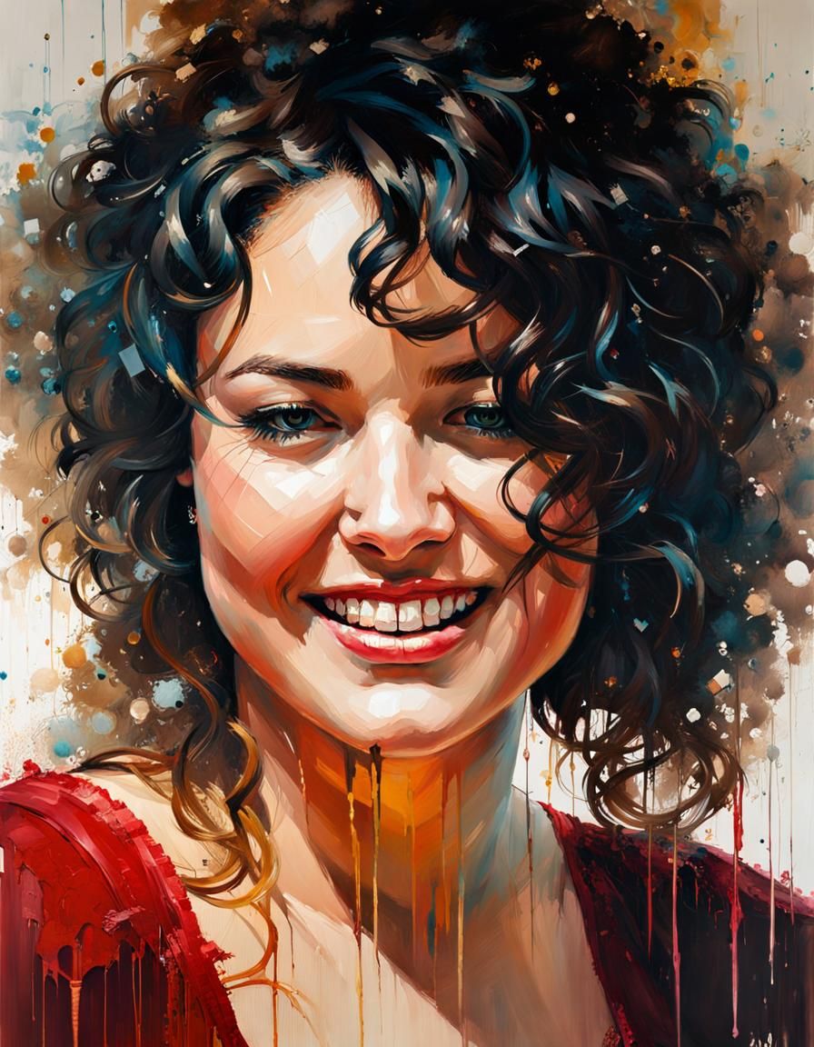 Happy ordinary people series - Caroline - AI Generated Artwork ...