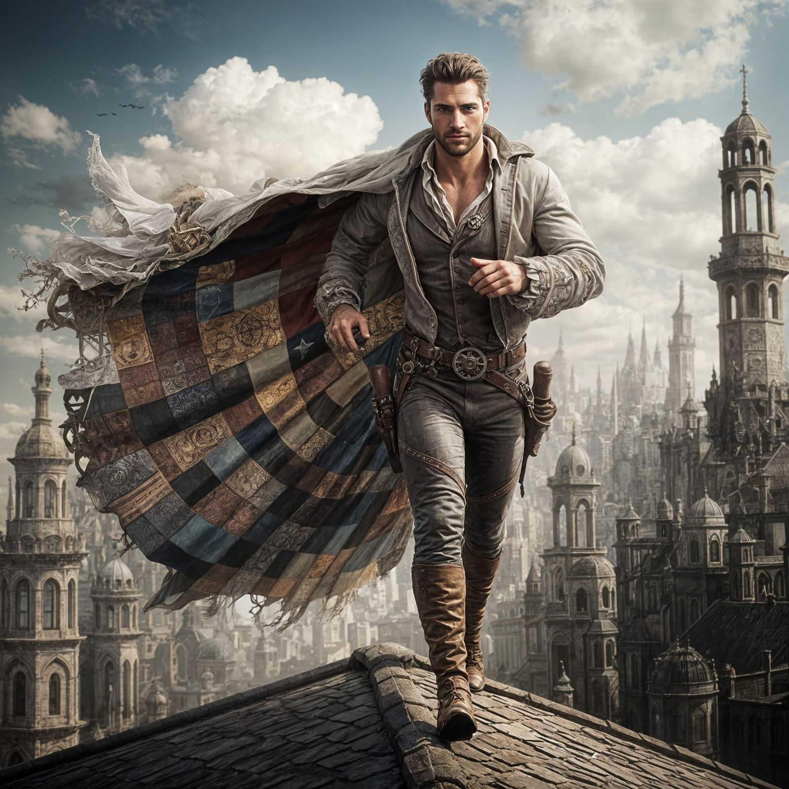 Joseph Walks On Roofs - Dashing Gentleman Runs Through Steam...