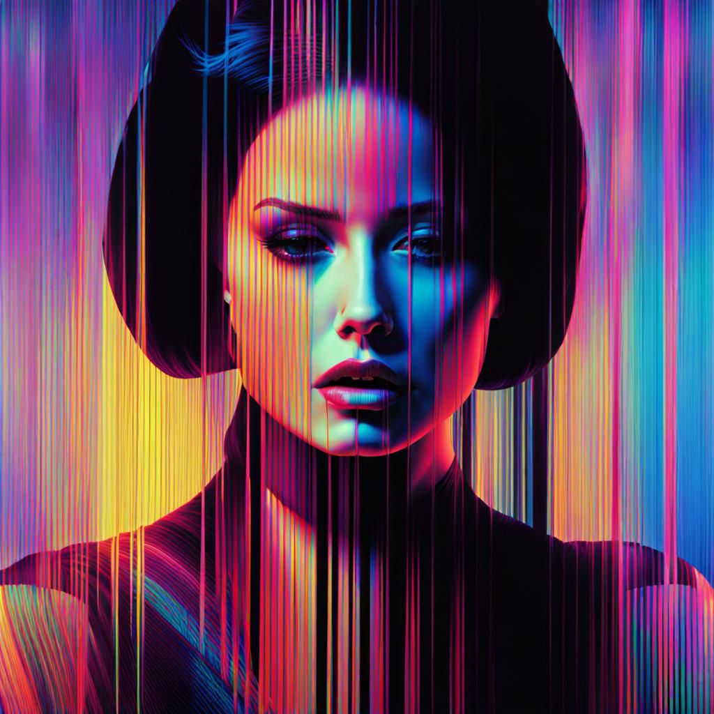 Glitch Art Portrait - AI Generated Artwork - NightCafe Creator