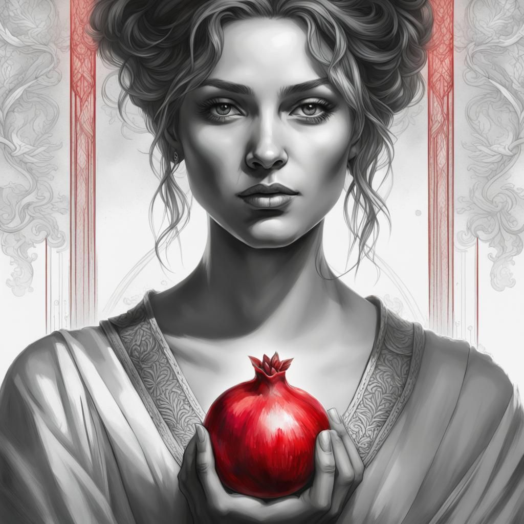 A small pomegranate - AI Generated Artwork - NightCafe Creator