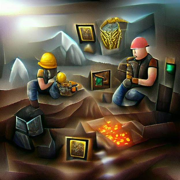 mining and crafting - AI Generated Artwork - NightCafe Creator
