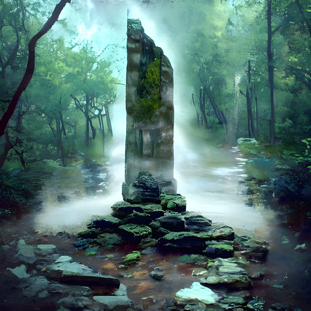 Mist-Veiled Monolith - AI Generated Artwork - NightCafe Creator