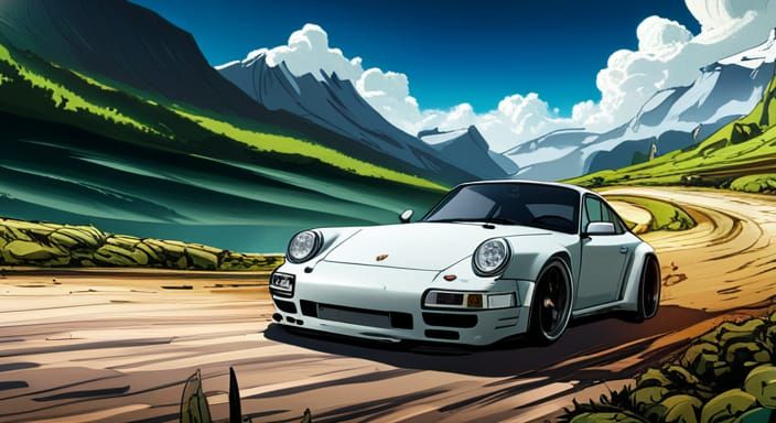 Cartoon Style Porsche 911 - AI Generated Artwork - NightCafe Creator