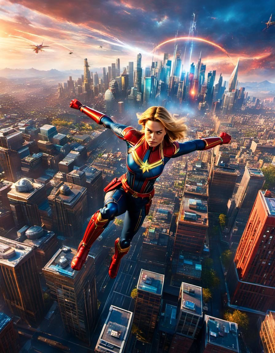 Captain Marvel - AI Generated Artwork - NightCafe Creator