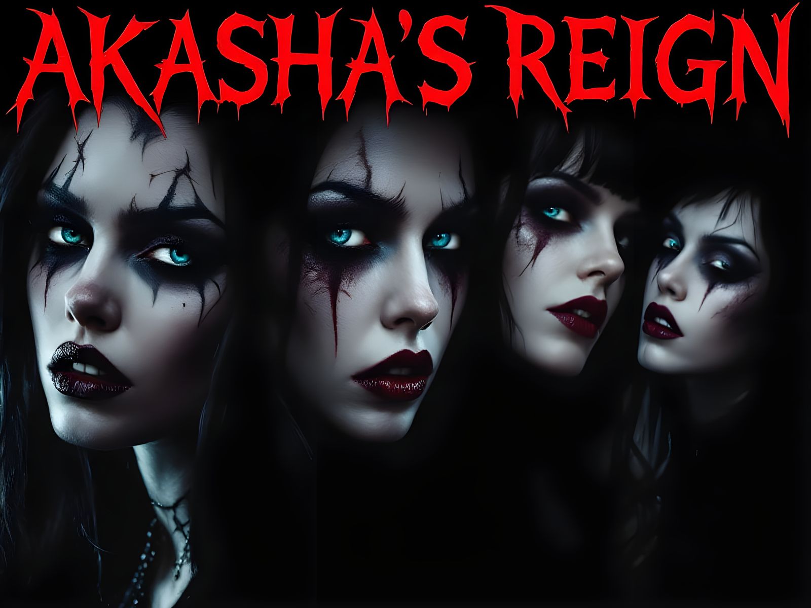 A Fictional Promotional Poster Of A Goth Band Called "Akasha's Reign ...