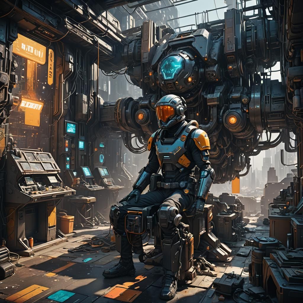 sci-fi dystopian era futuristic sci-fi fantasy / color / ( a dystopian ...