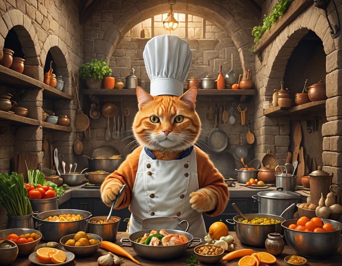 Meow chef - AI Generated Artwork - NightCafe Creator