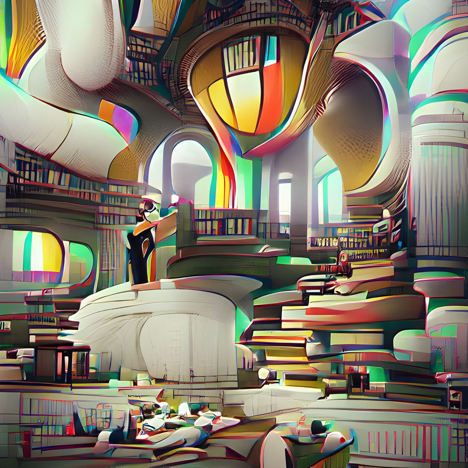 The library lives and breathes with words - AI Generated Artwork ...