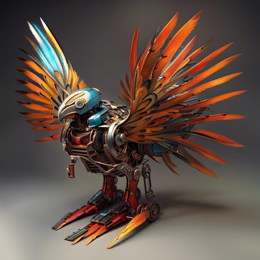 phoenix robot - AI Generated Artwork - NightCafe Creator