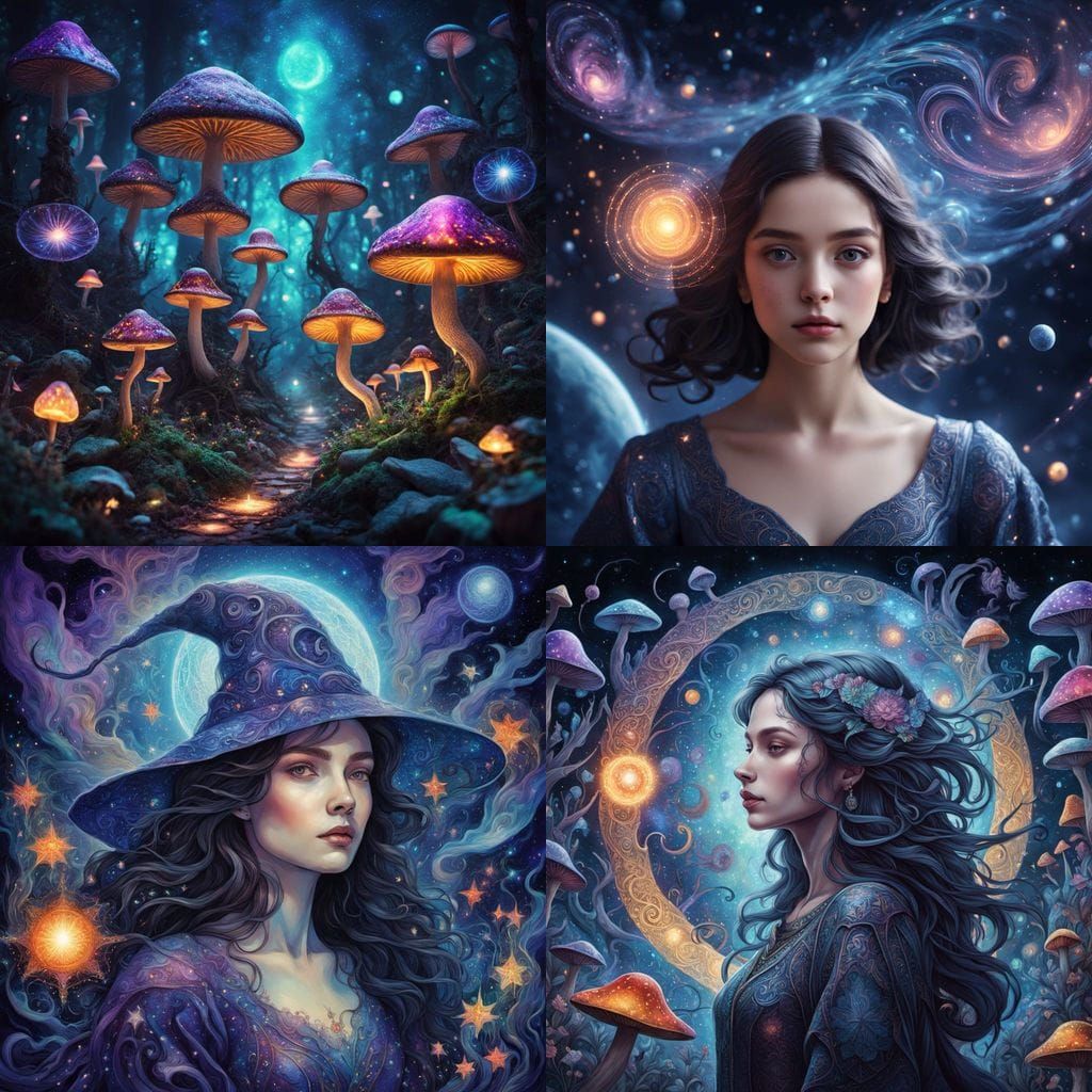 Magical plus-sized witch - Cosmic Witch Goddess