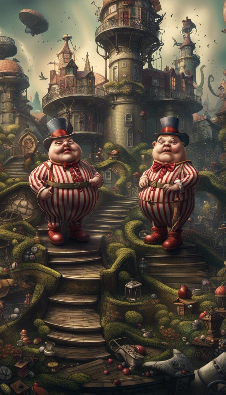 The Tweedle Brothers - AI Generated Artwork - NightCafe Creator