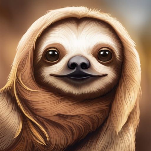 Cute Sloth - AI Generated Artwork - NightCafe Creator