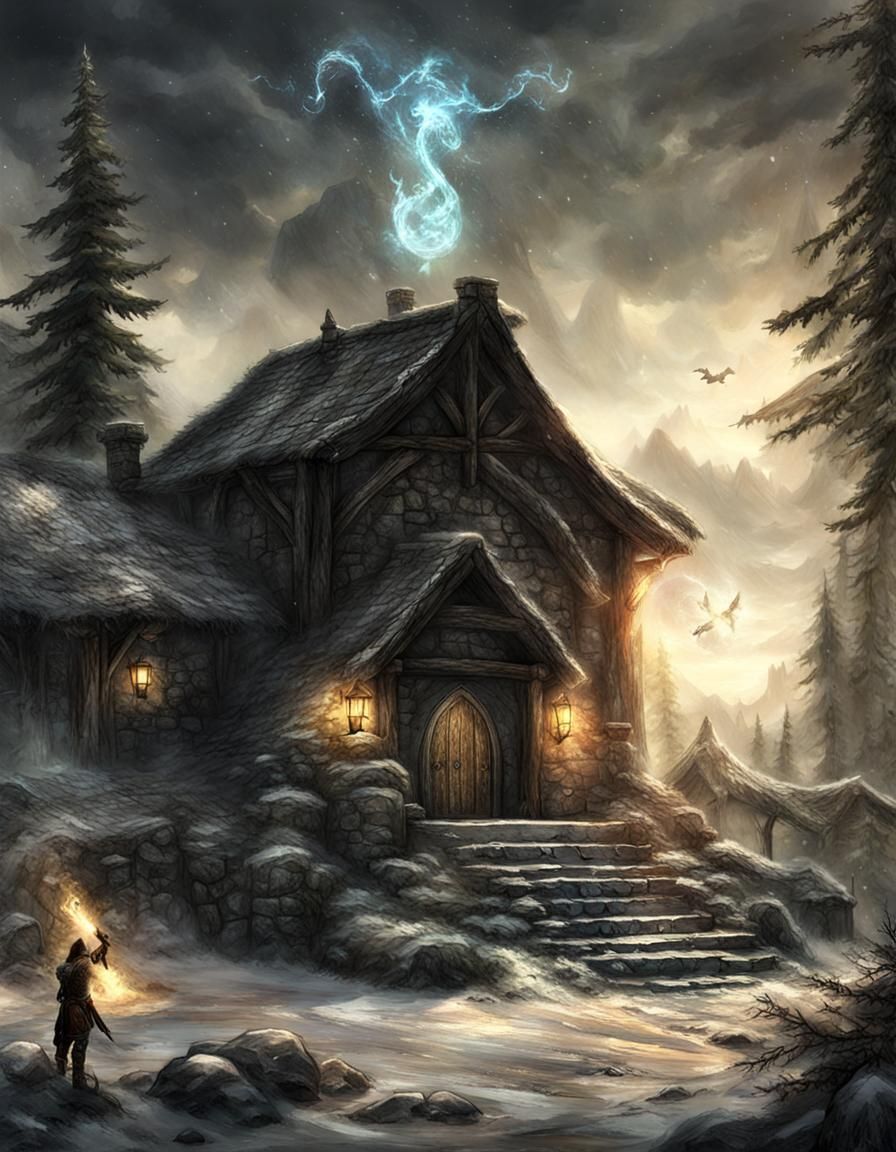 A magical inn in a snowy part of the world - AI Generated Artwork ...