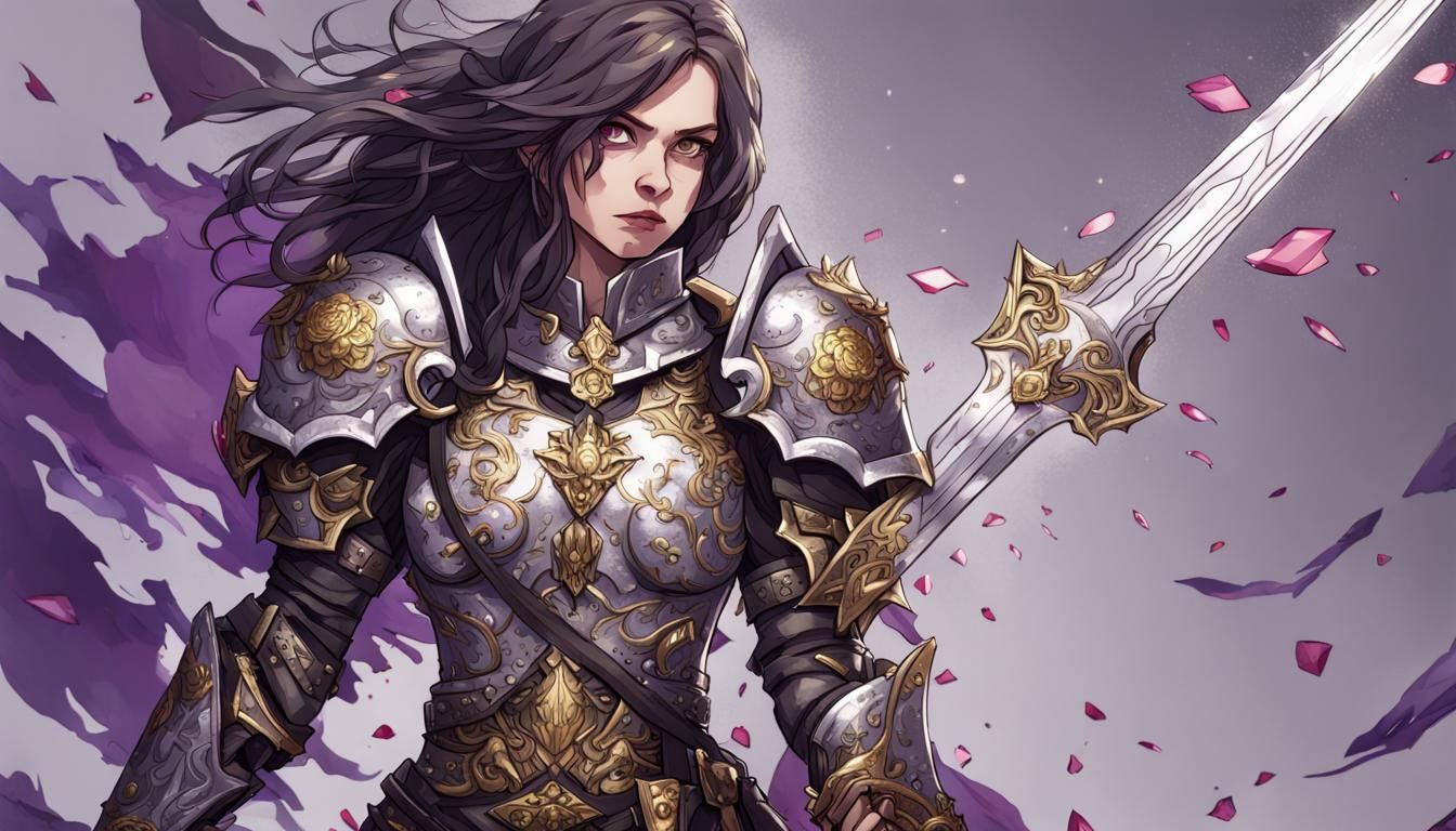 The Rose Gold Knight (Anime style) - AI Generated Artwork - NightCafe ...