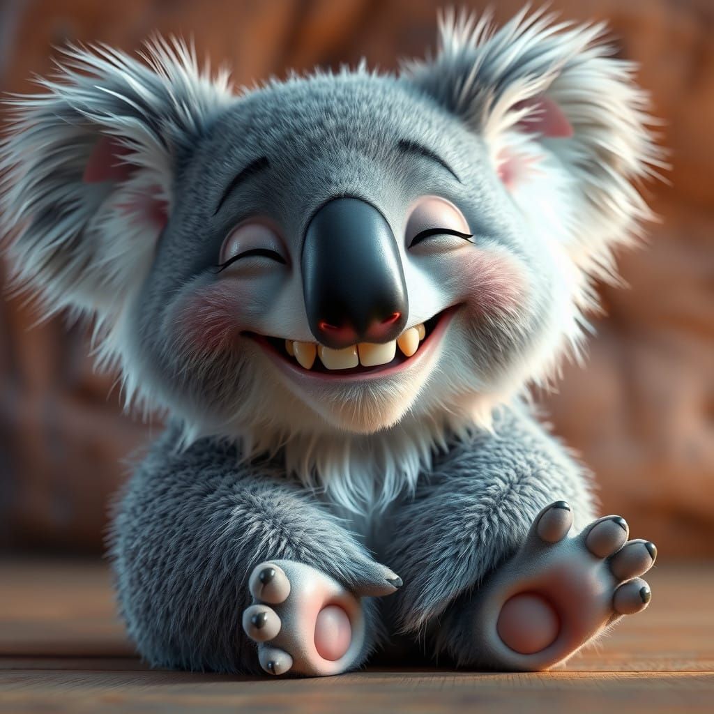 Koala - Cutie v7 - Whimsical Koala in Hyper-Realistic CGI