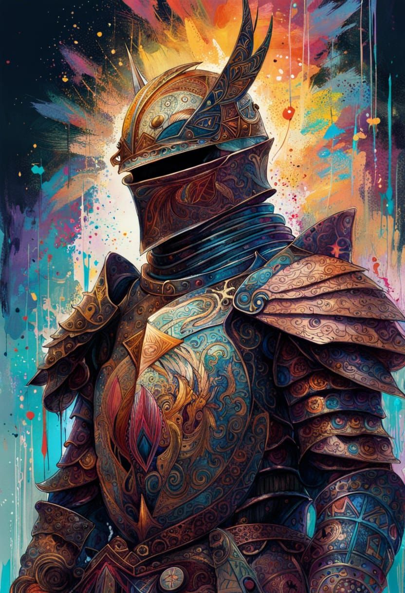 Technicolor Knight - AI Generated Artwork - NightCafe Creator