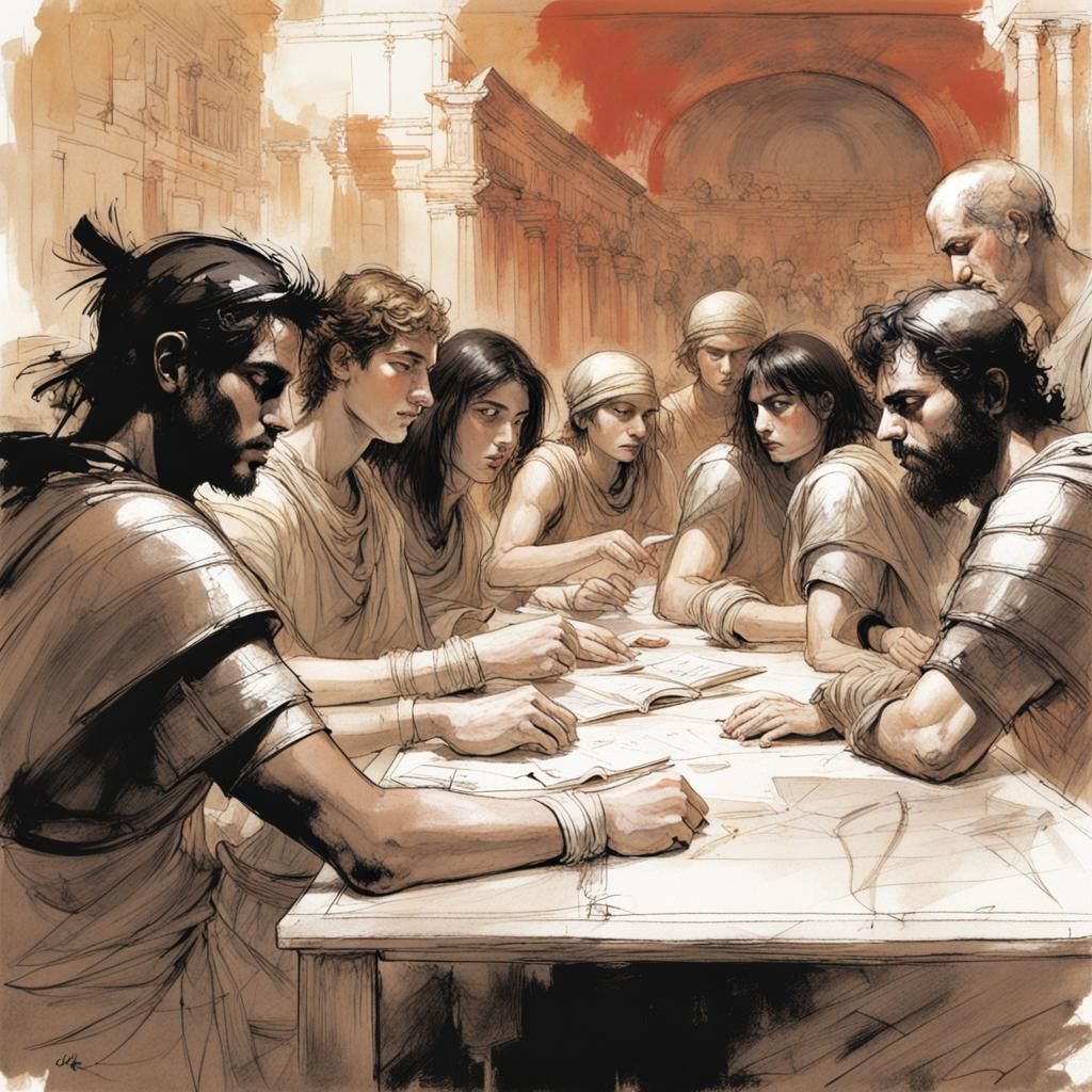 Discipuli iuncti student II - AI Generated Artwork - NightCafe Creator