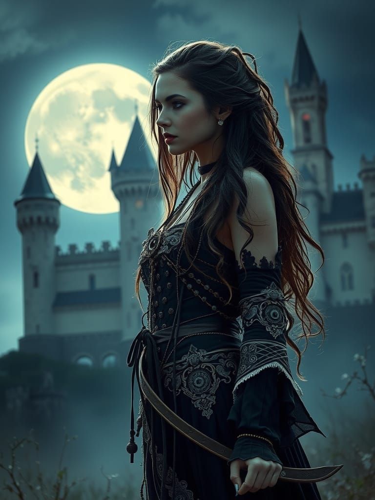Ashana - Ethereal Pirate Vampire Goddess Under Full Moon