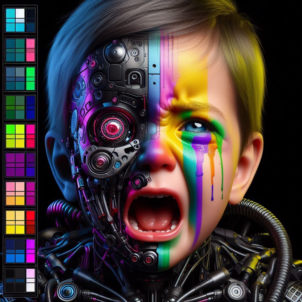 Cyborg Tears D3 - AI Generated Artwork - NightCafe Creator