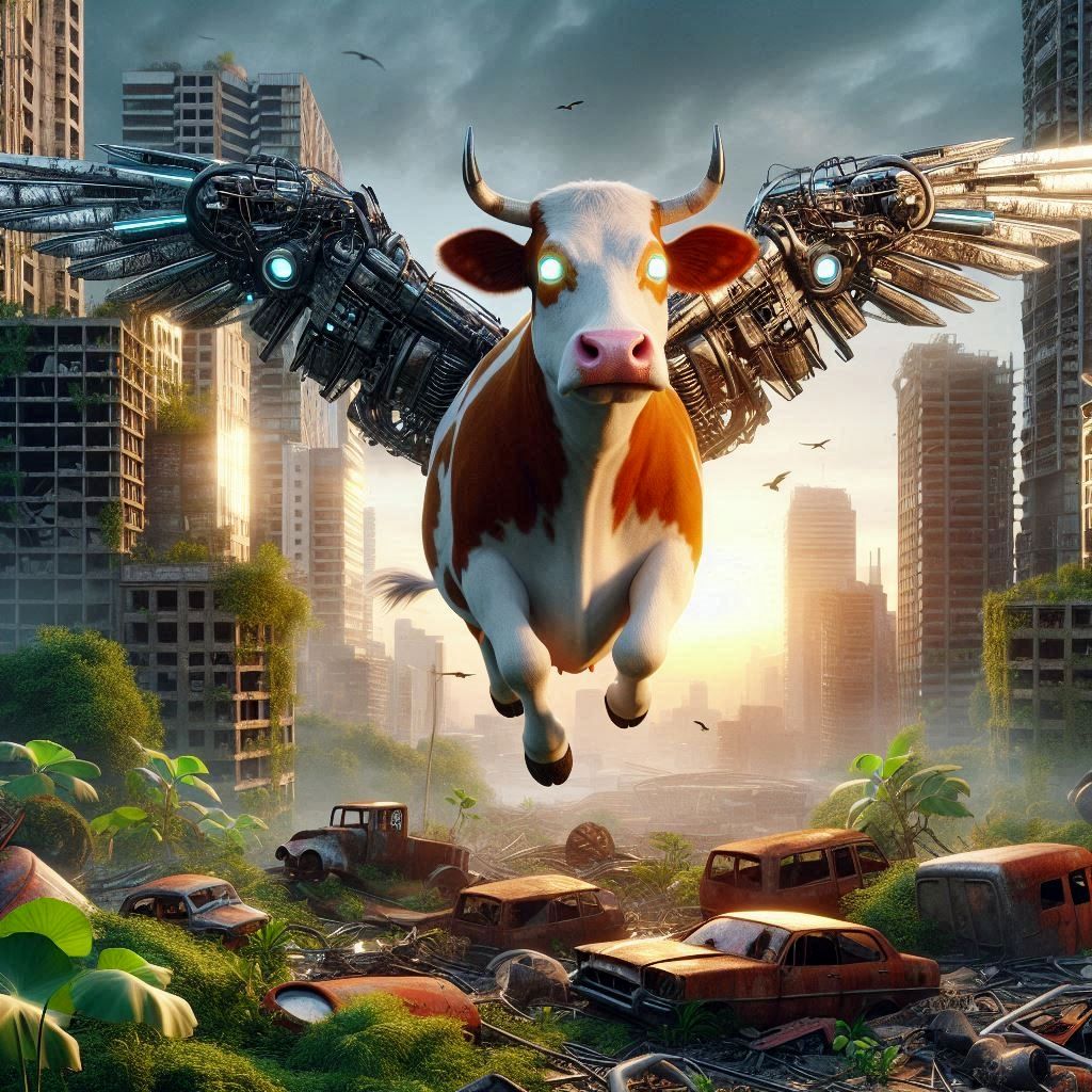 Apocalypse Cow - AI Generated Artwork - NightCafe Creator