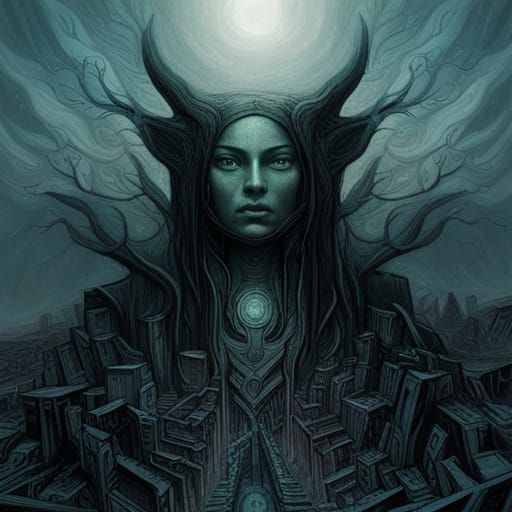 Goddess Athena (Dark) - AI Generated Artwork - NightCafe Creator