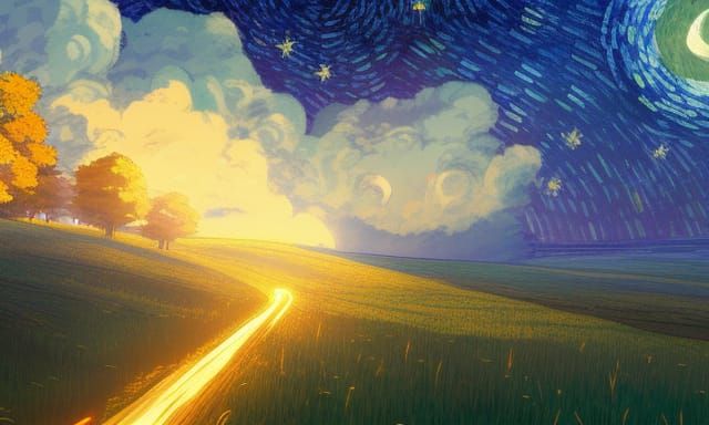 Starry Night - AI Generated Artwork - NightCafe Creator