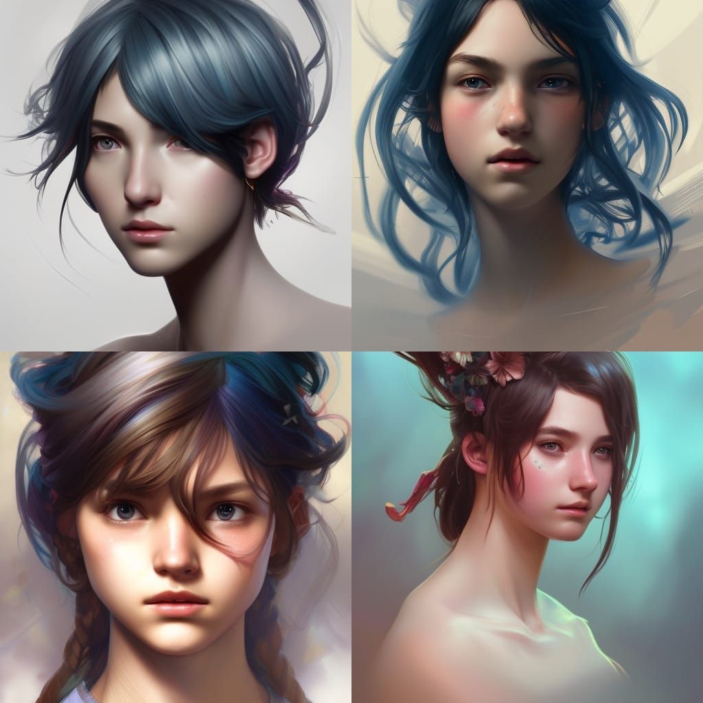 Middle school age romance - AI Generated Artwork - NightCafe Creator